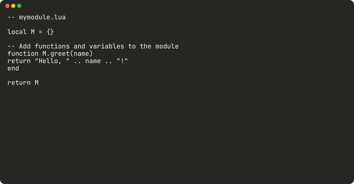 How to Create a Module in Lua in 2025?