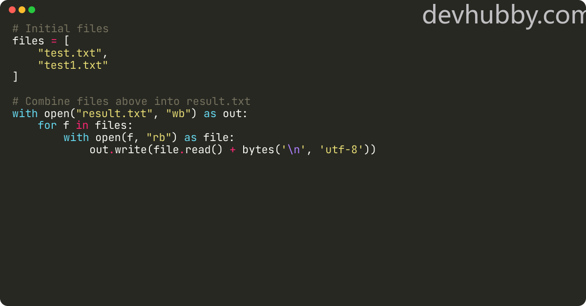 How To Concatenate Two Files Into One Using Python 