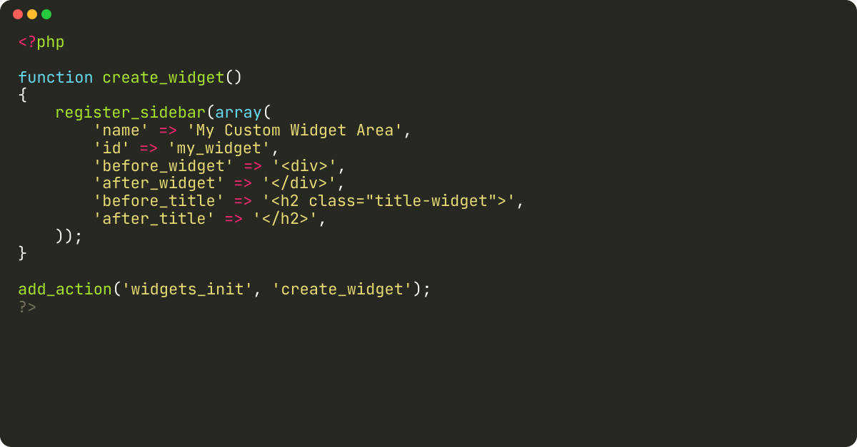 How To Create A Custom Widget Area In Wordpress 