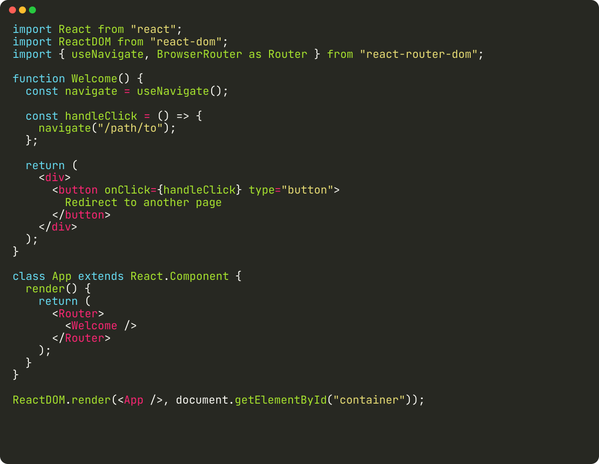 How To Redirect To Another Page In React js 