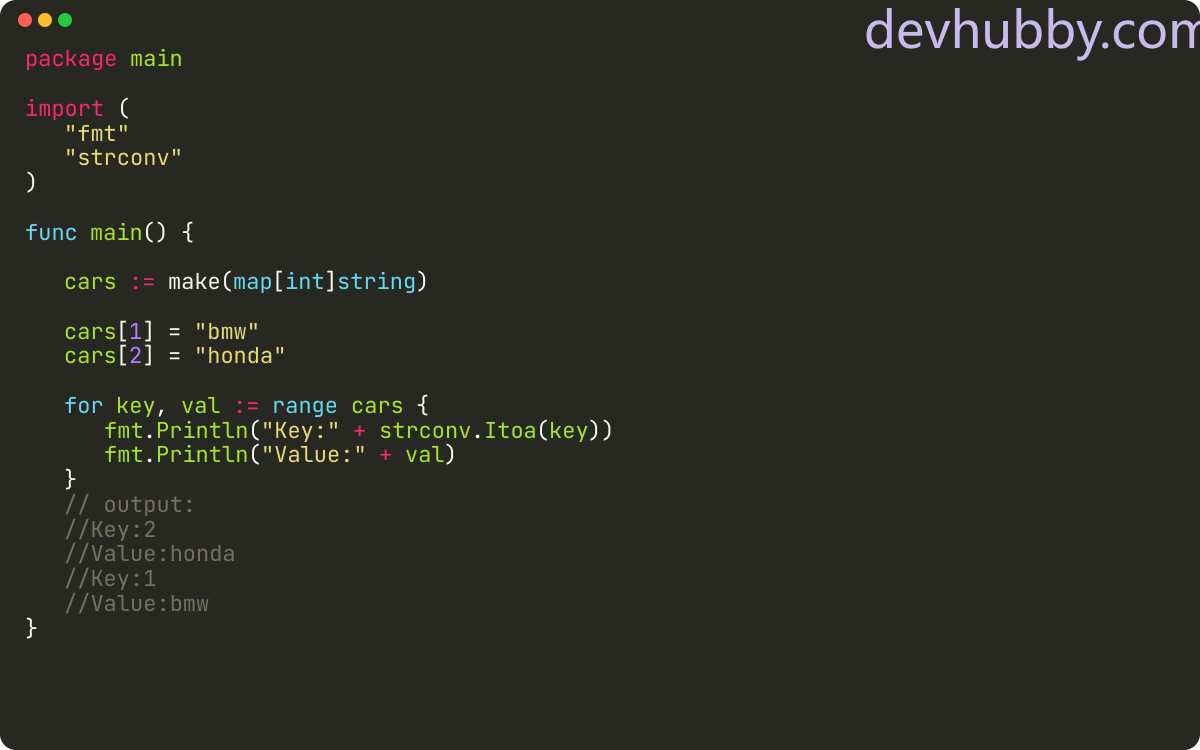 How To Print Map Key And Value In Golang 