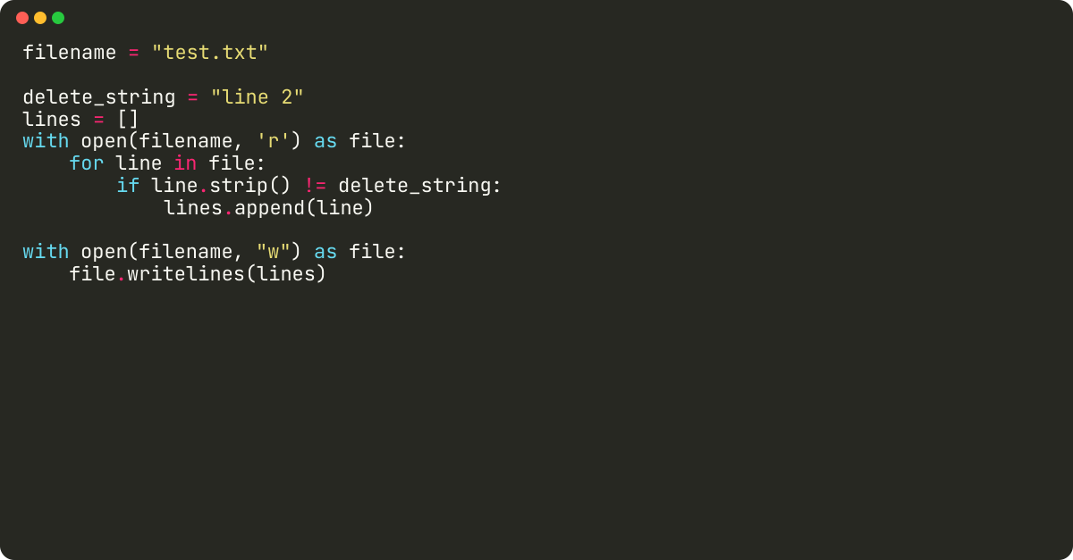 How To Delete Specific String From A File In Python 