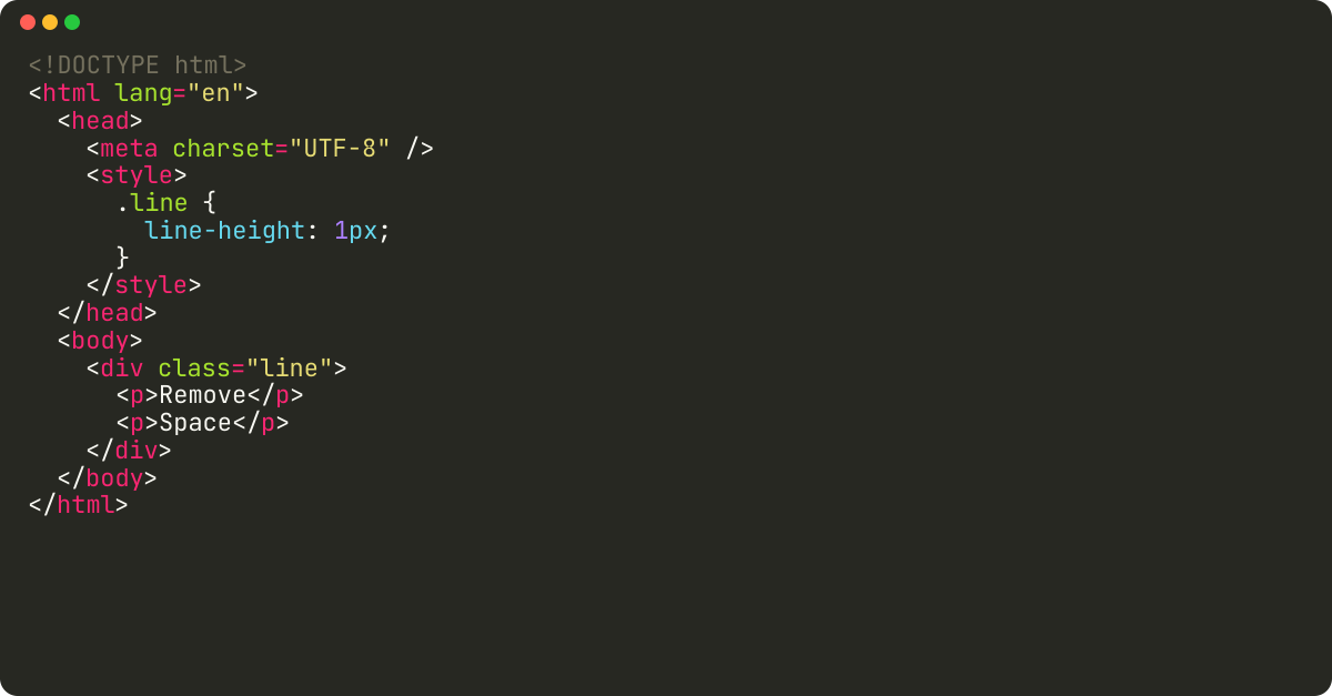 How To Remove Space Between Text In CSS 