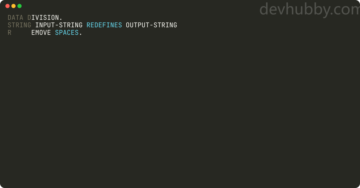 How To Remove Spaces In Between String In Cobol 