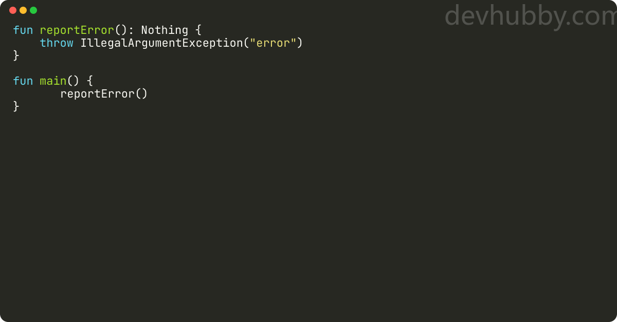 How To Return Nothing In Kotlin 