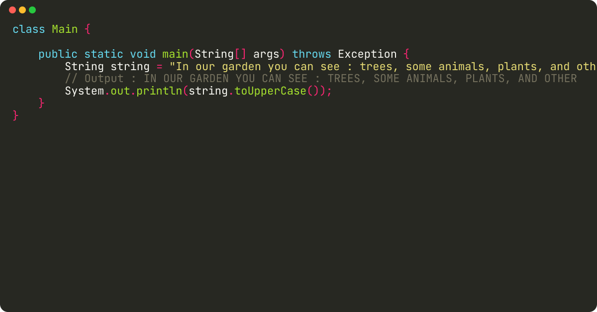How To Convert String To Uppercase In Java 