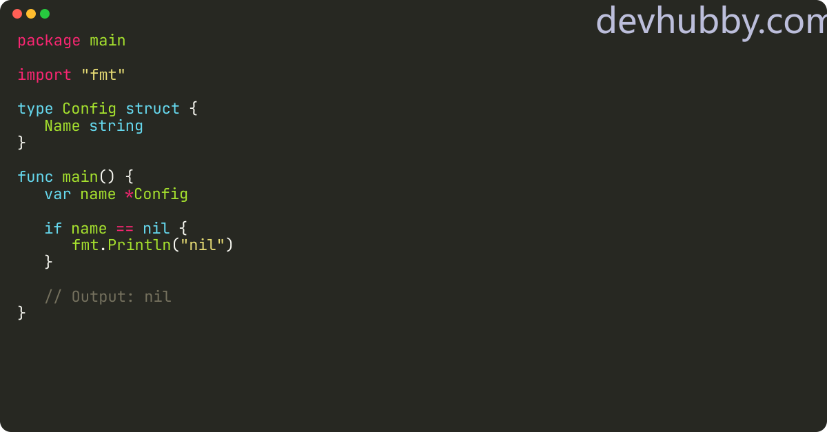 How To Check If Pointer Is Nil Golang 