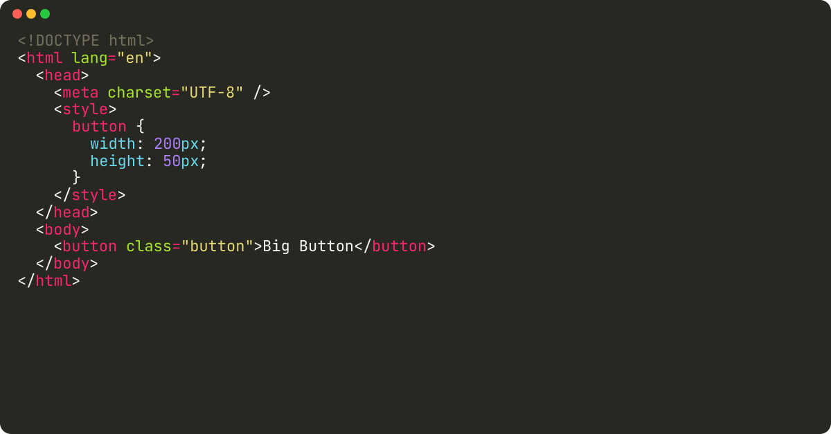 How To Make Button Size Bigger In HTML 