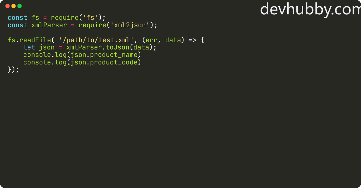 How To Read Xml In Node js 