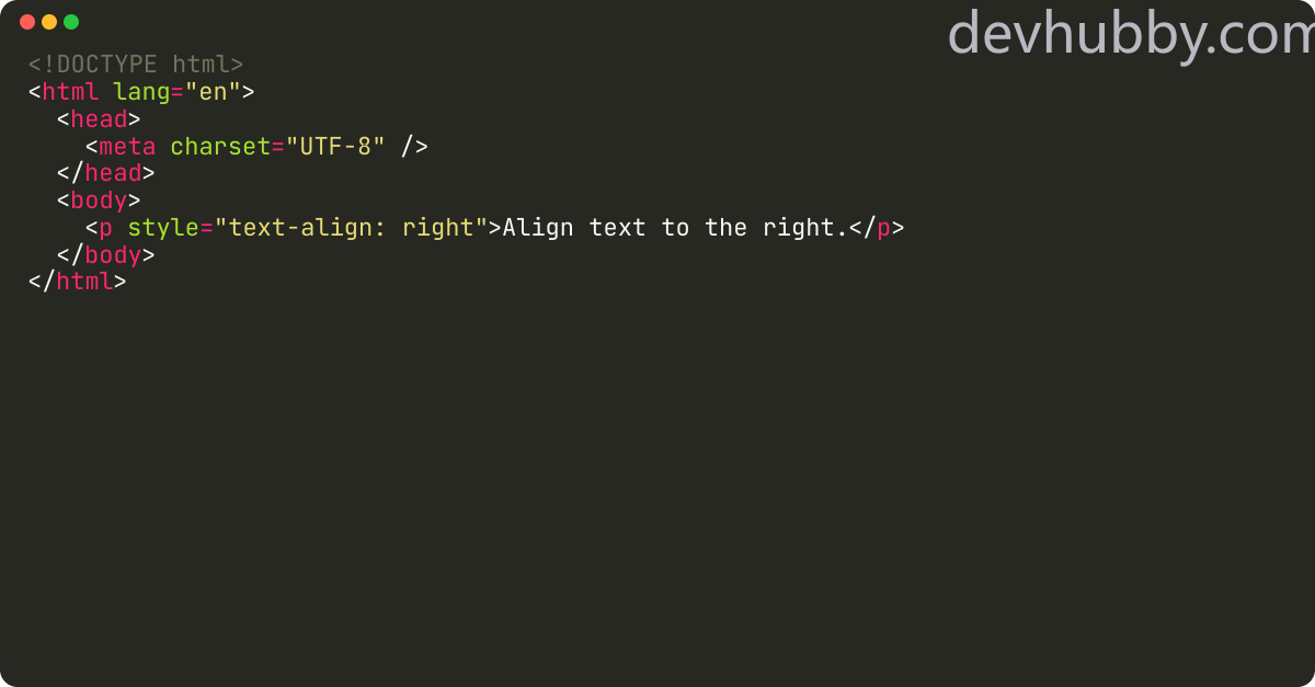 How To Right Align Text In CSS 