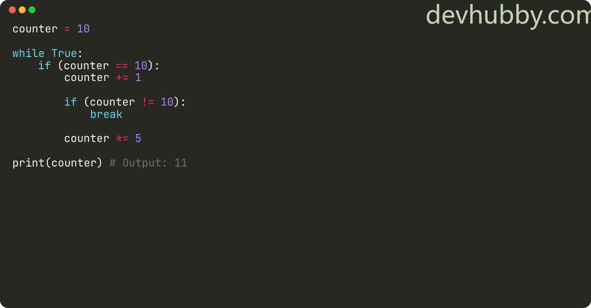 How To Exit An If Statement In Python 