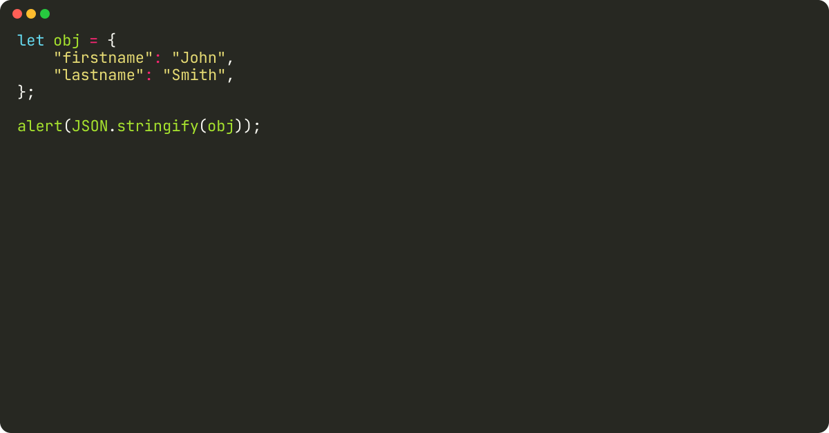 How To Display An Object In Alert Javascript 