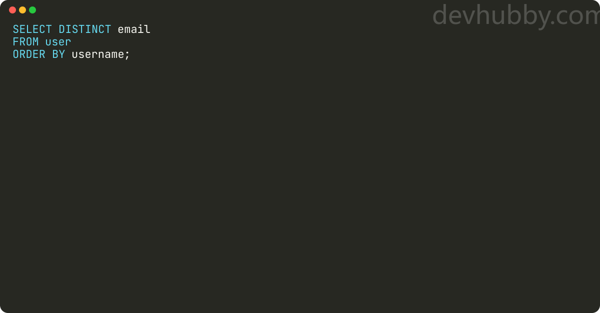 How To Select Without Duplicates In MySQL 