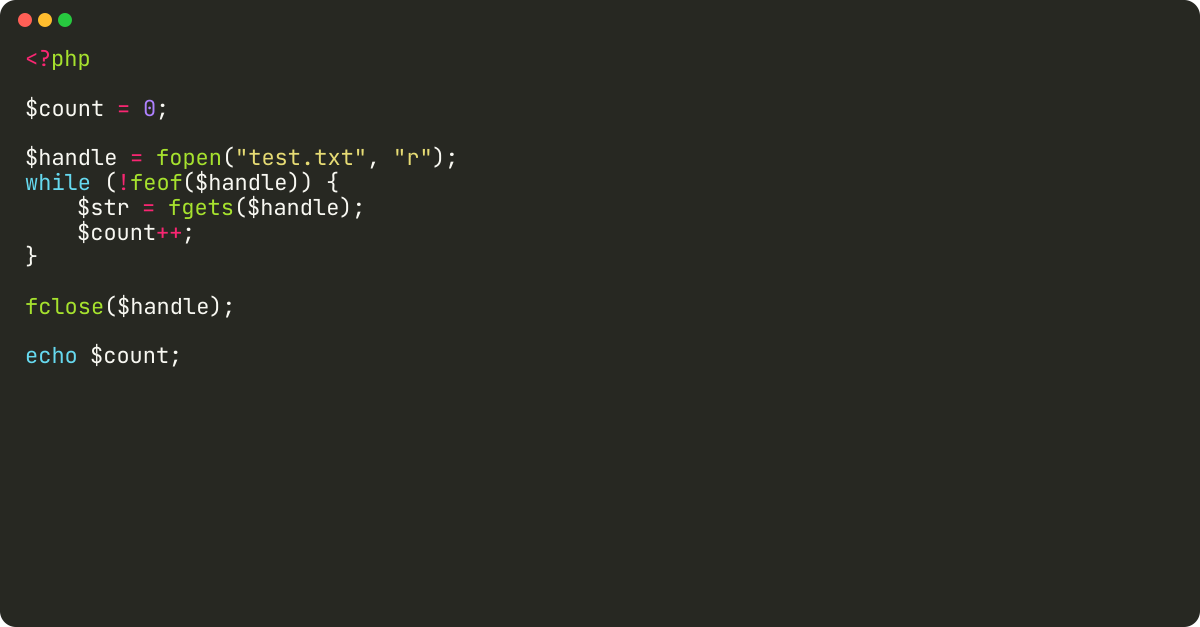 How To Count Number Of Lines In A File In Php 
