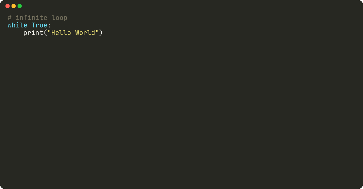 How To Create An Infinite Loop In Python 