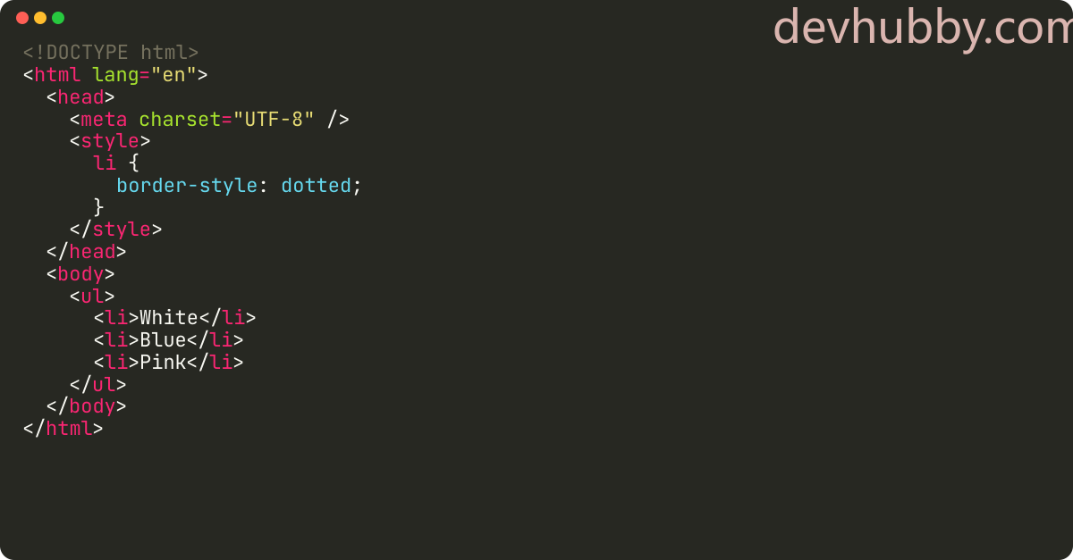 How To Make A Dotted Border In CSS 