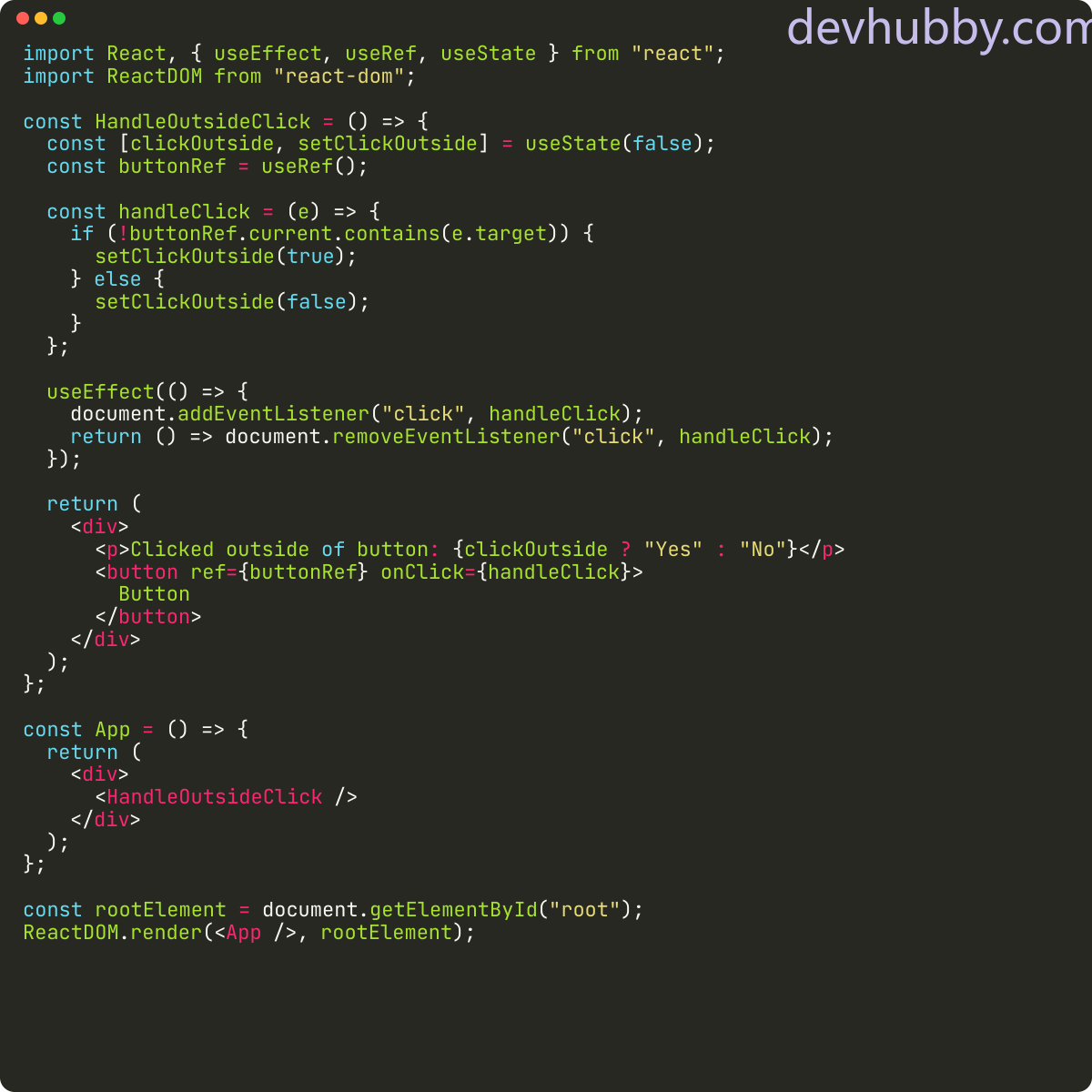 How To Detect Outside Click In React js 