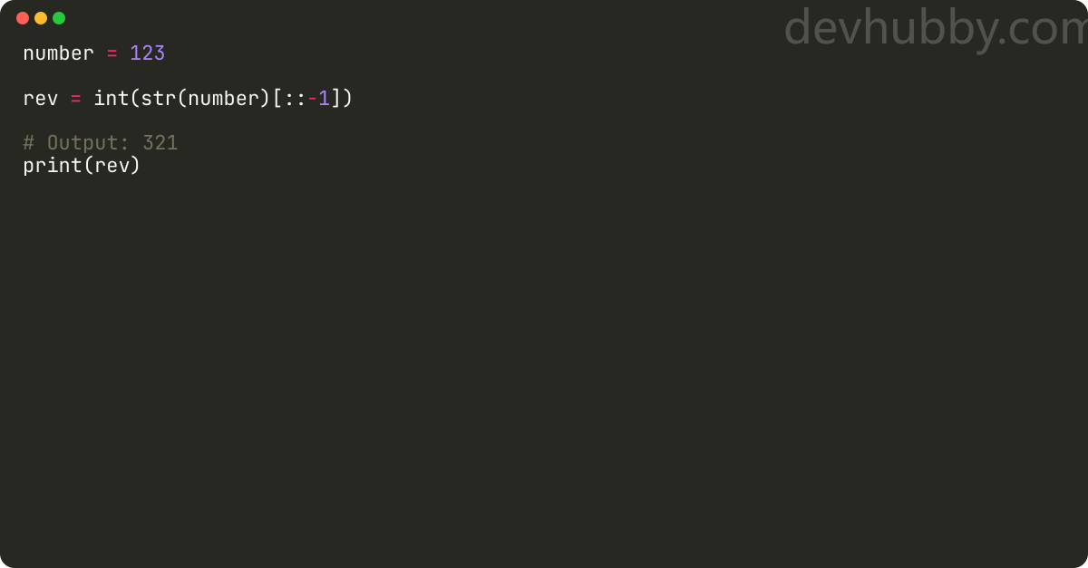 How To Reverse A Number In Python 