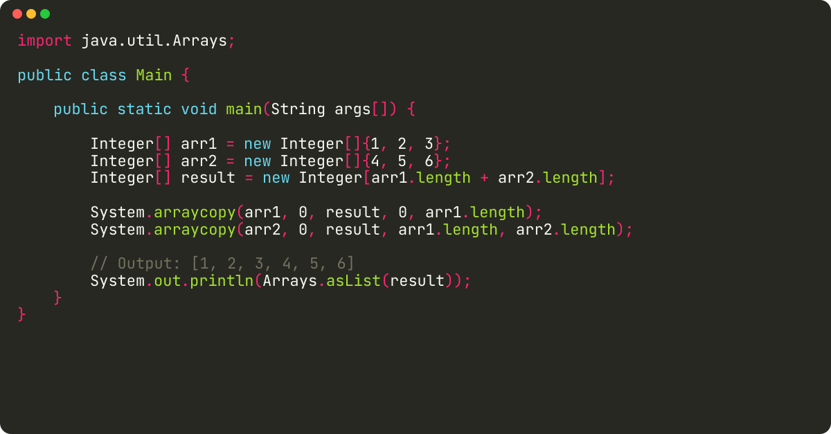 How To Merge Two Arrays Into One In Java 