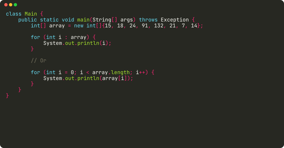 How To Print Array In Console Using Java 