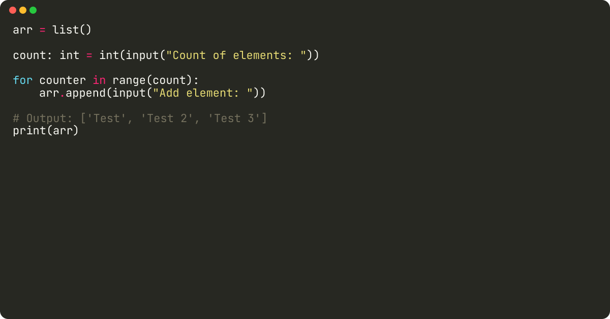 How To Create A List From User Input In Python 