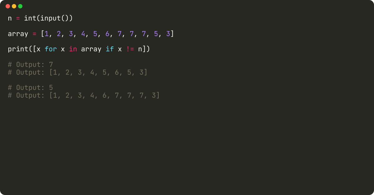 How To Remove All Occurrences Of A Value From A List In Python 