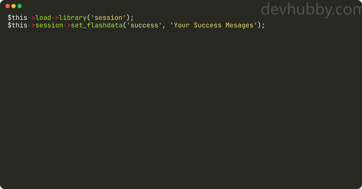 How To Display Success Message In Codeigniter 
