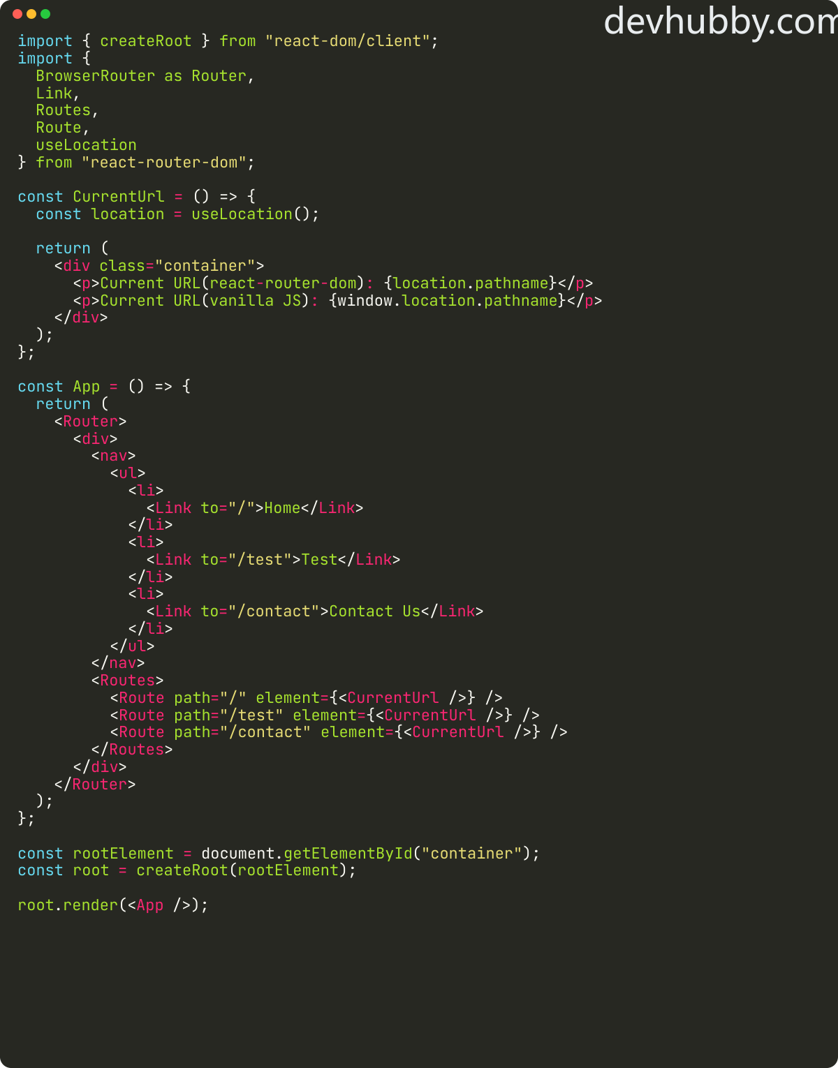 How To Get Url In React js 