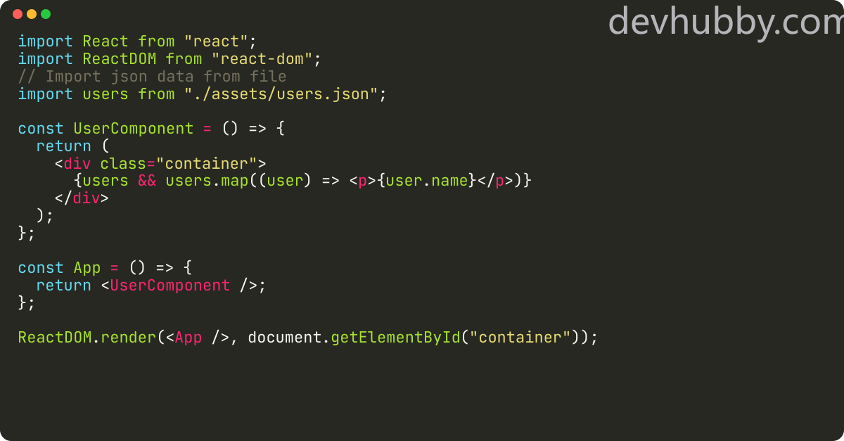 How To Get Data From A JSON File In React js 