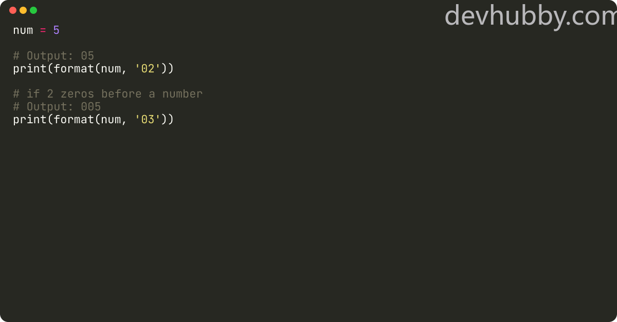 How To Add Zero Before Number In Python 