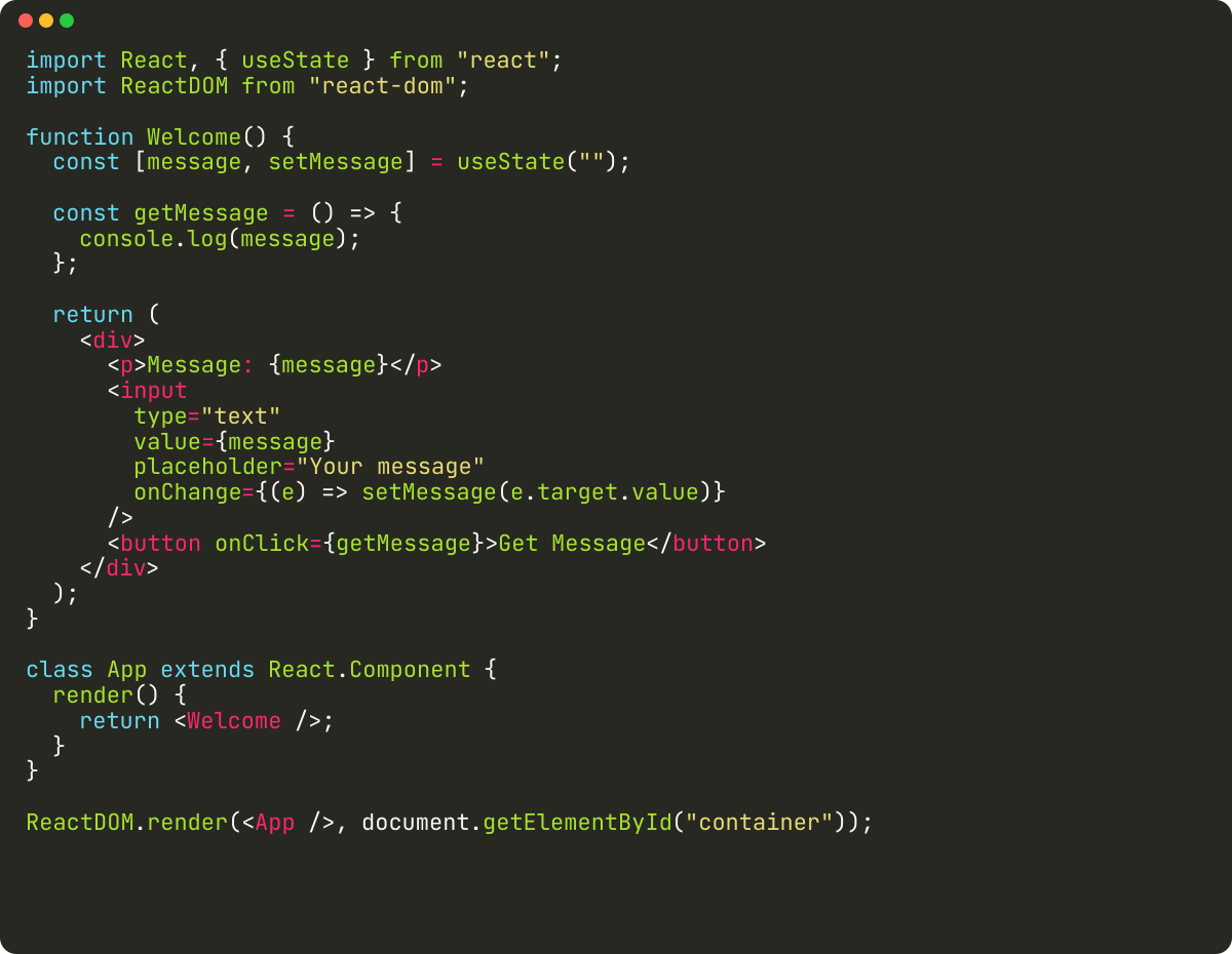 How To Get The Value Of Input Field In React js 