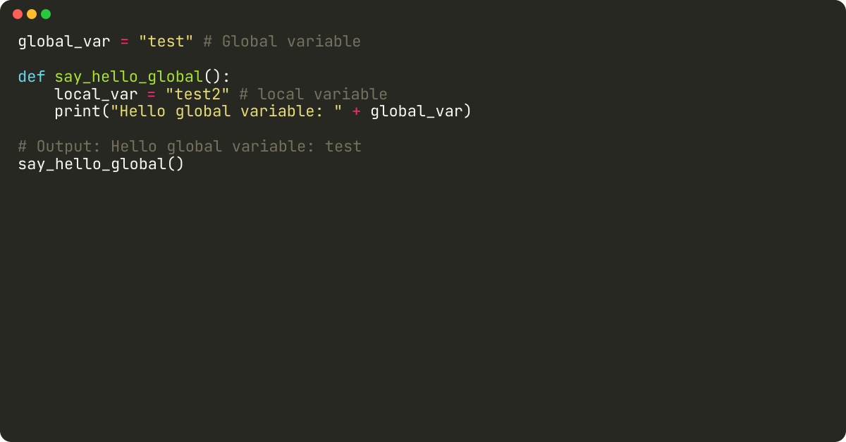 Are All Variables Global In Python