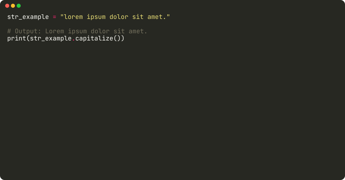 How To Capitalize First Letter Of String In Python 