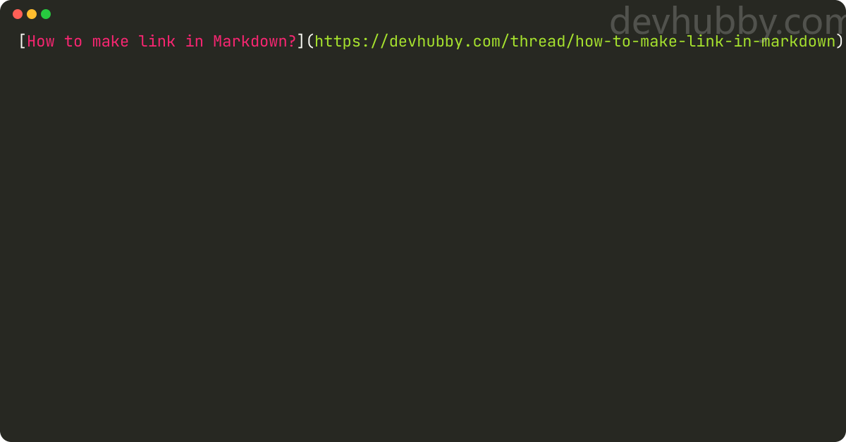 How To Make Link In Markdown 