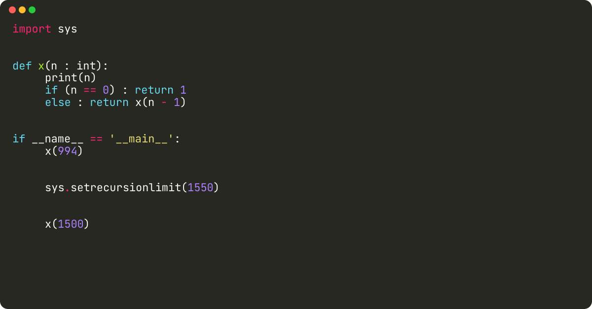 How To Increase Recursion Limit In Python