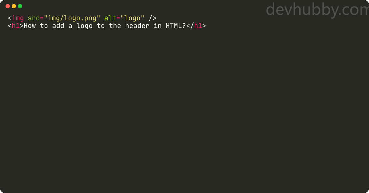 How To Add A Logo To The Header In HTML 