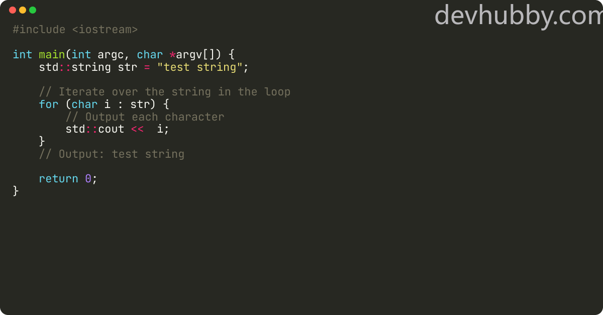 How To Iterate Through String In C 