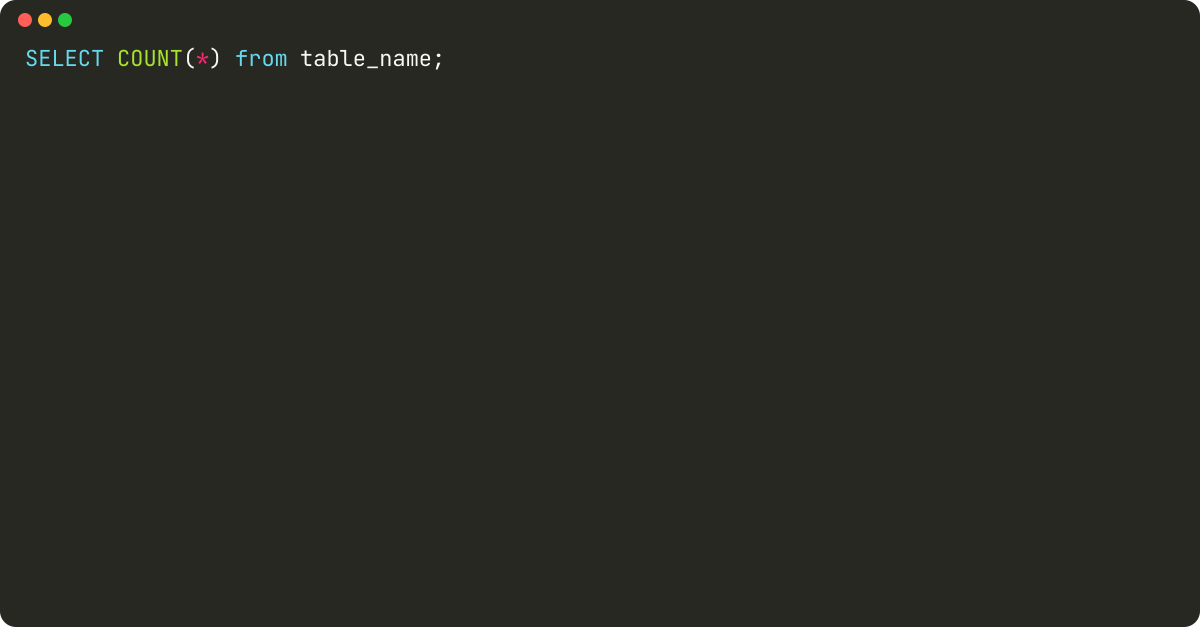 How To Get Total Number Of Rows In MySQL Table 
