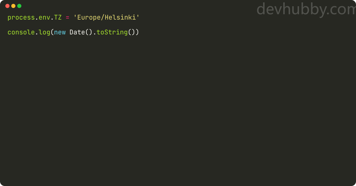 How To Set Timezone In Node js 