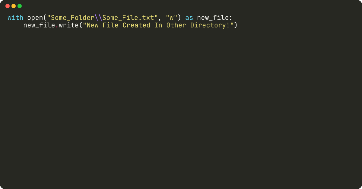 How To Create A File In A Specific Directory Using Python 