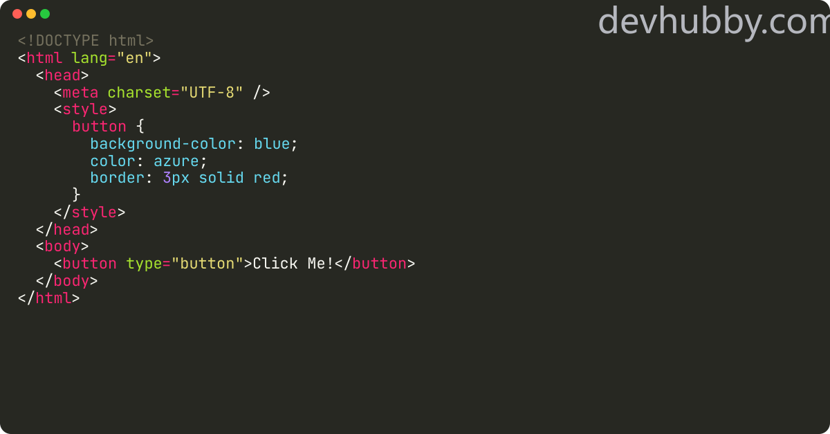 How To Change Button Border Color In CSS 