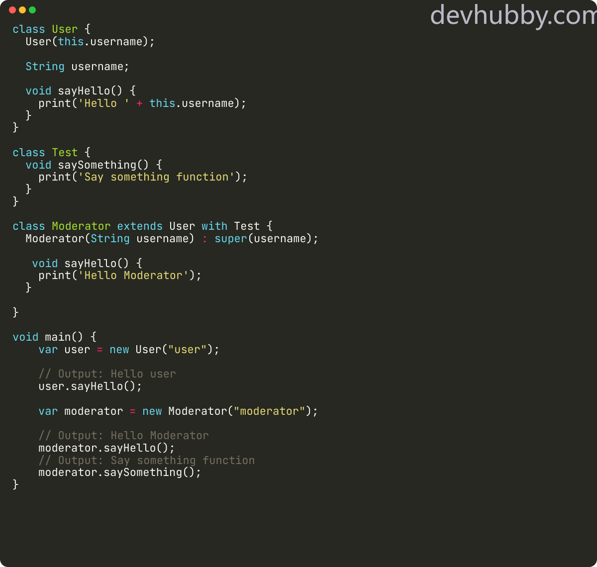 How To Extend Multiple Classes In Dart 