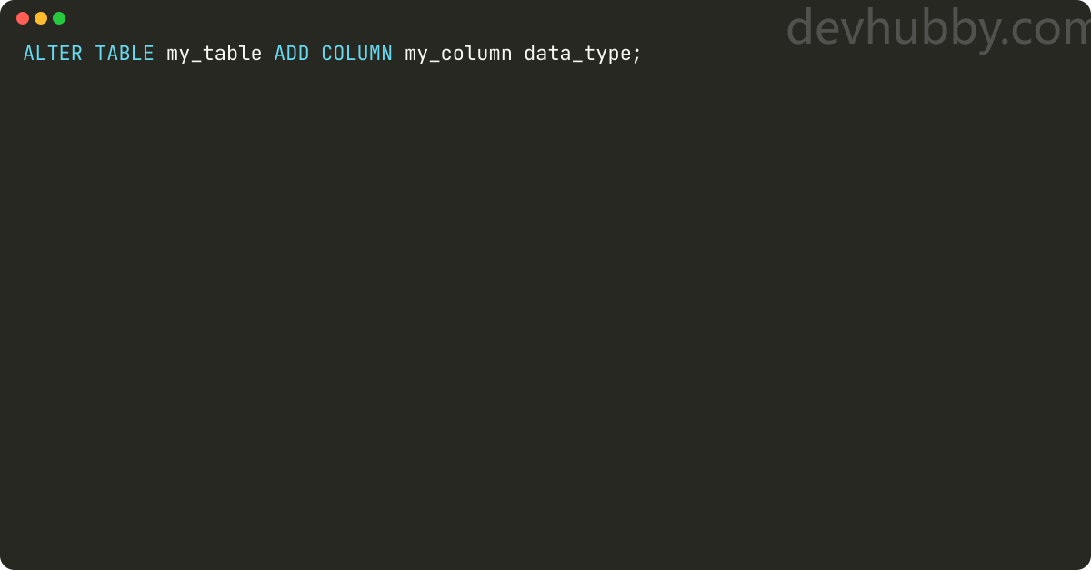 How To Add A Column In PostgreSQL 