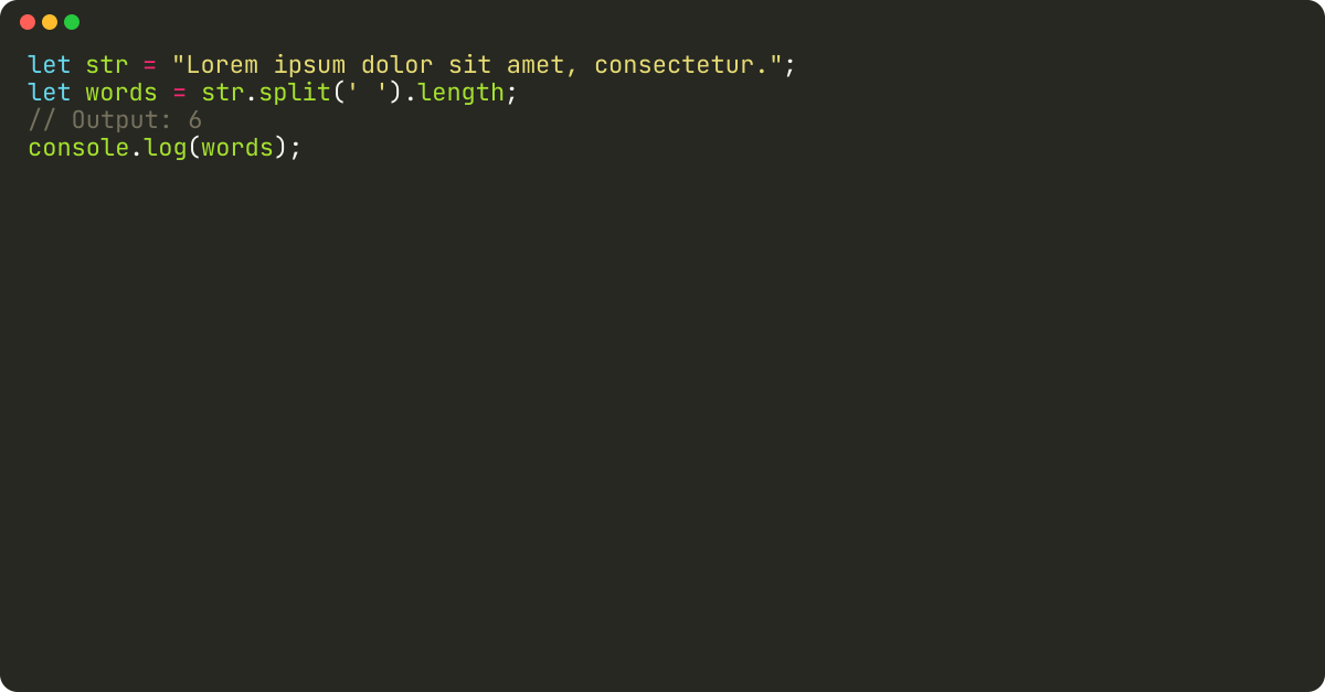 How To Count Number Of Words In The String In Javascript 