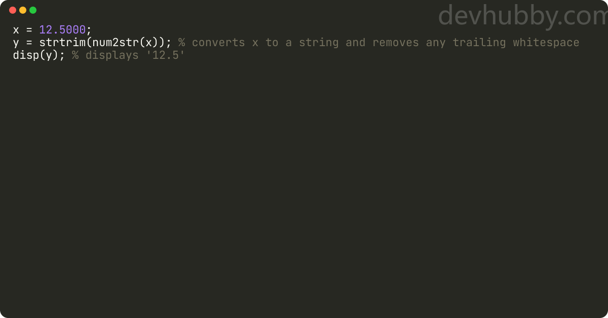 How To Remove Zeros After Decimal In Matlab 