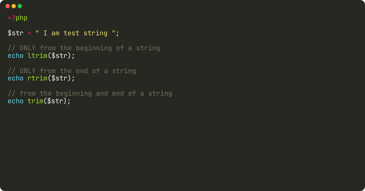 How To Remove Whitespace From Beginning And End Of String In PHP 