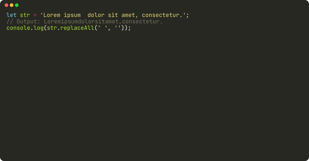 How To Remove All Spaces From A String In JavaScript 