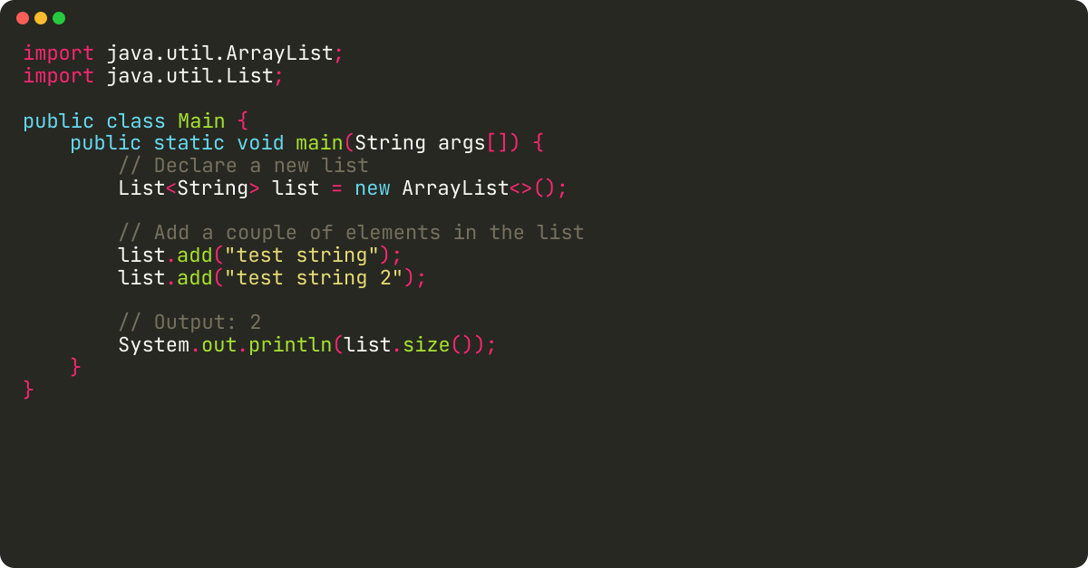How To Get Length Of A List In Java 