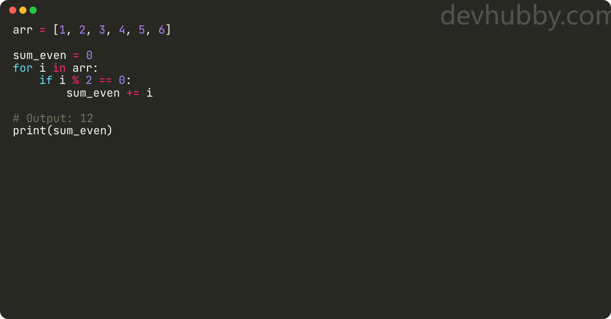 How To Sum Even Numbers In Python 