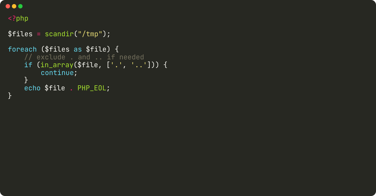 How To List All Files In A Directory In PHP 